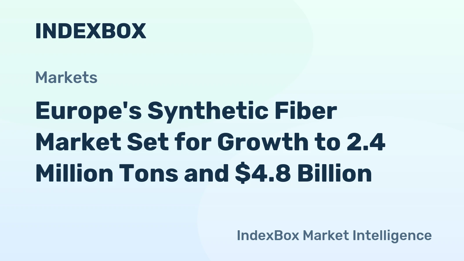 Europe's Synthetic Fiber Market Set for Growth to 2.4 Million Tons and $4.8 Billion