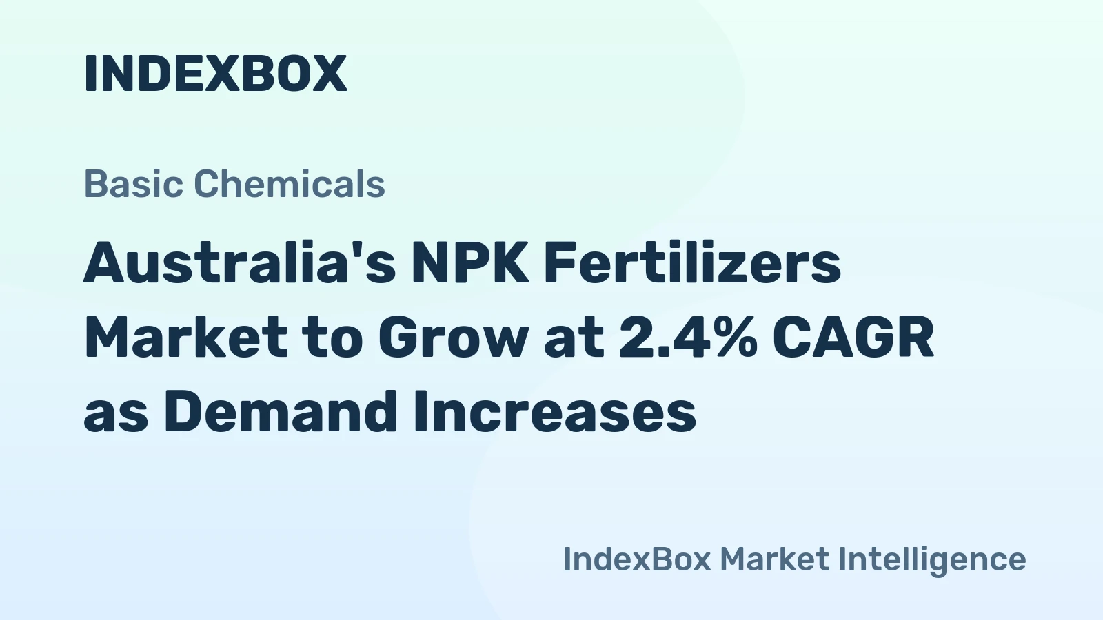 Australia's NPK Fertilizers Market to Grow at 2.4% CAGR as Demand Increases