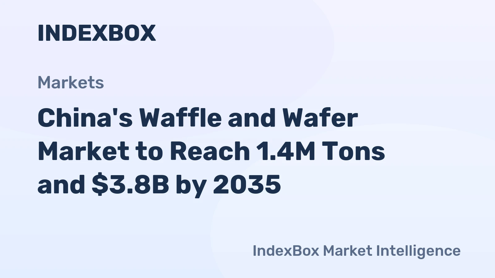 China's Waffle and Wafer Market to Reach 1.4M Tons and $3.8B by 2035