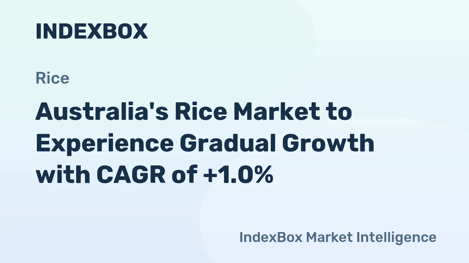 Australia's Rice Market to Experience Gradual Growth with CAGR of +1.0%