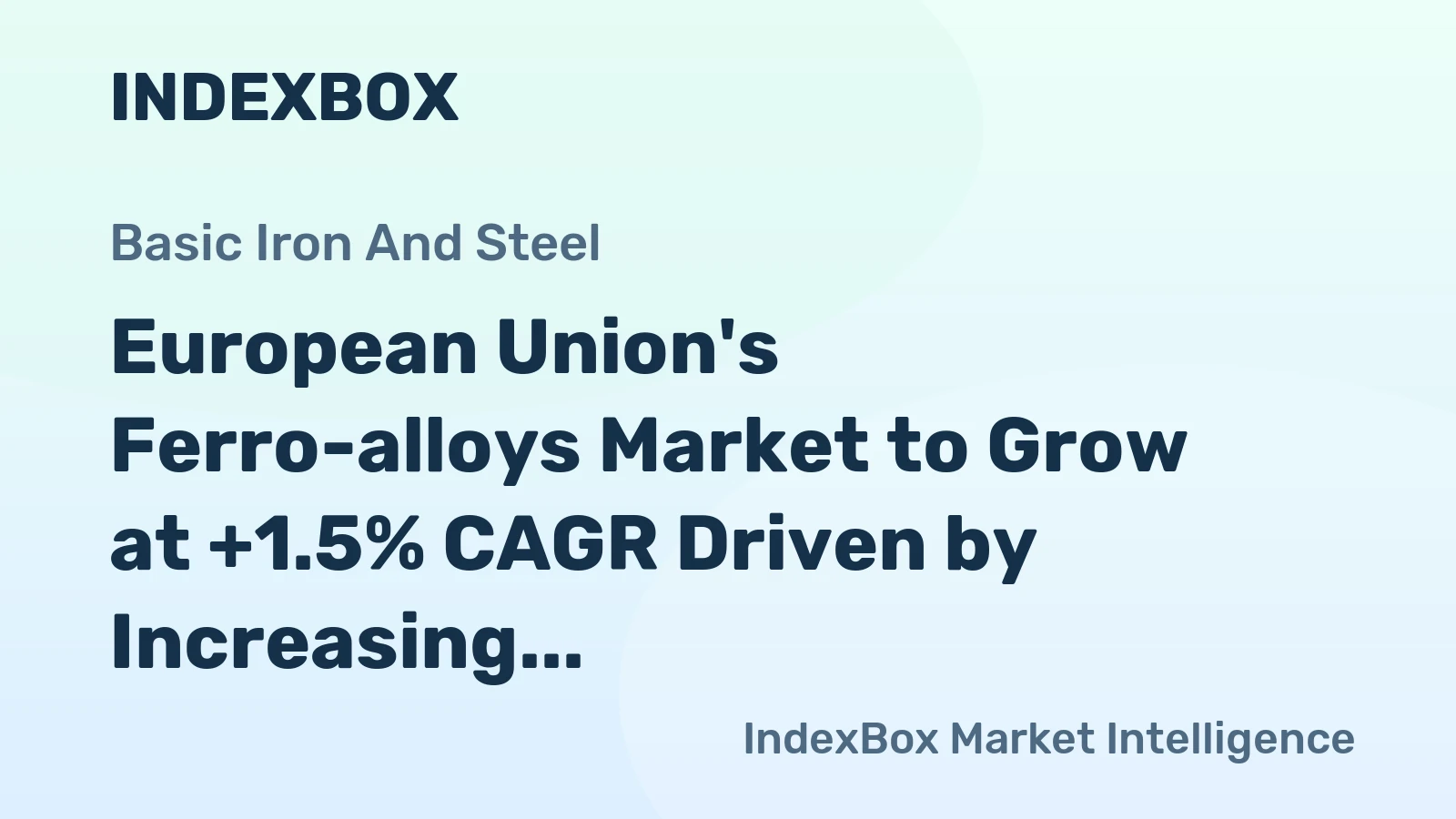 European Union's Ferro-alloys Market to Grow at +1.5% CAGR Driven by Increasing Demand