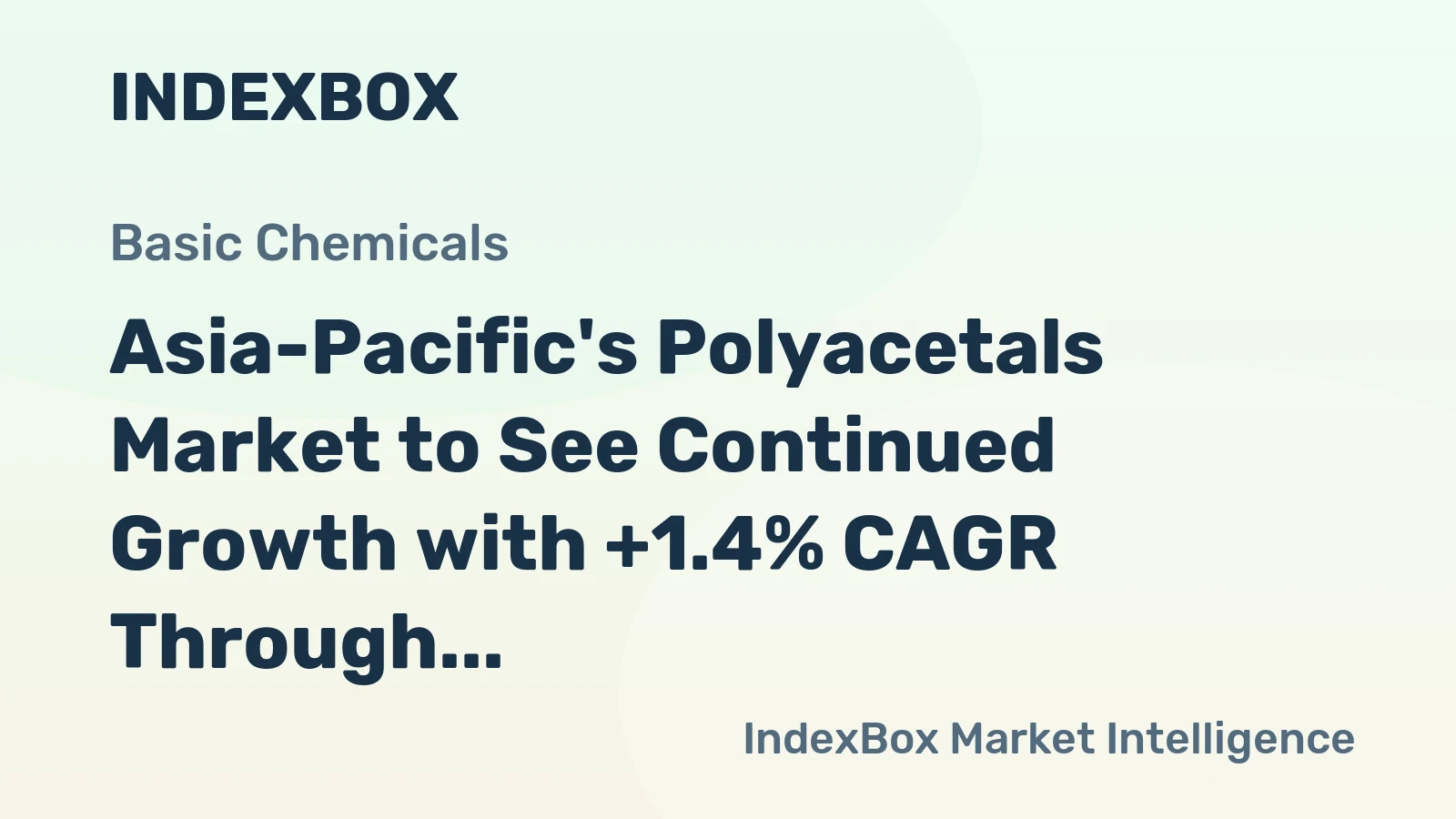 Asia-Pacific's Polyacetals Market to See Continued Growth with +1.4% CAGR Through 2035