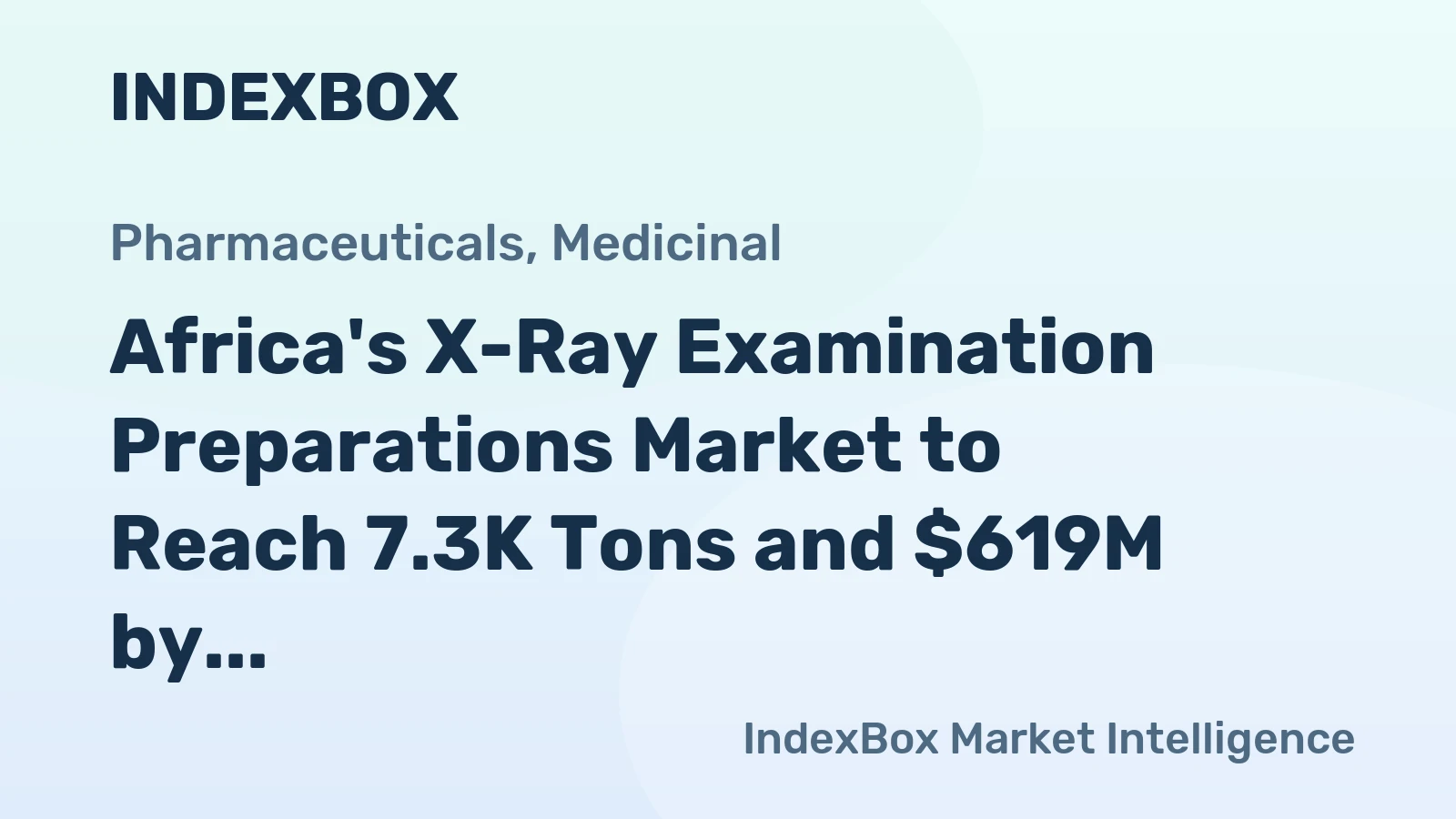 Africa's X-Ray Examination Preparations Market to Reach 7.3K Tons and $619M by 2035