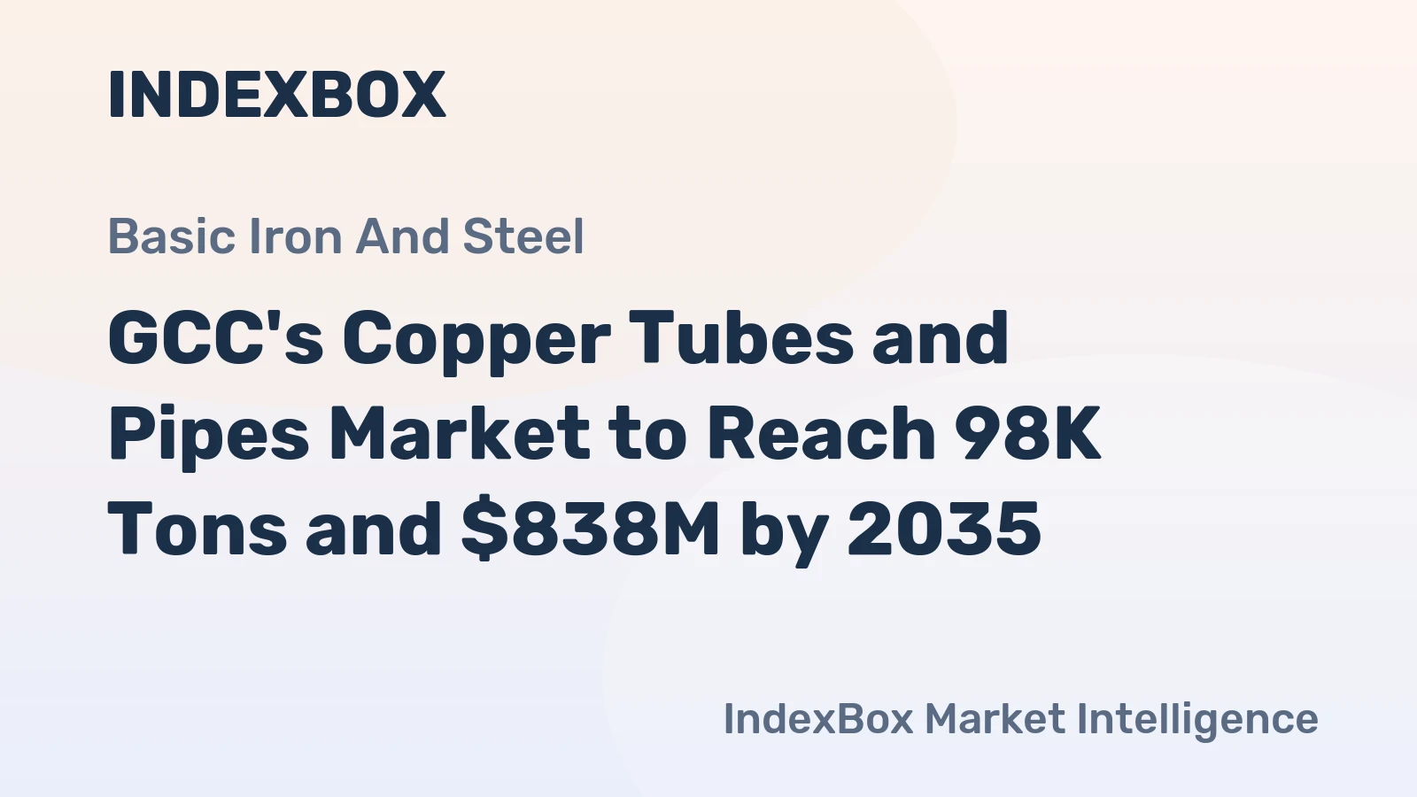 GCC's Copper Tubes and Pipes Market to Reach 98K Tons and $838M by 2035
