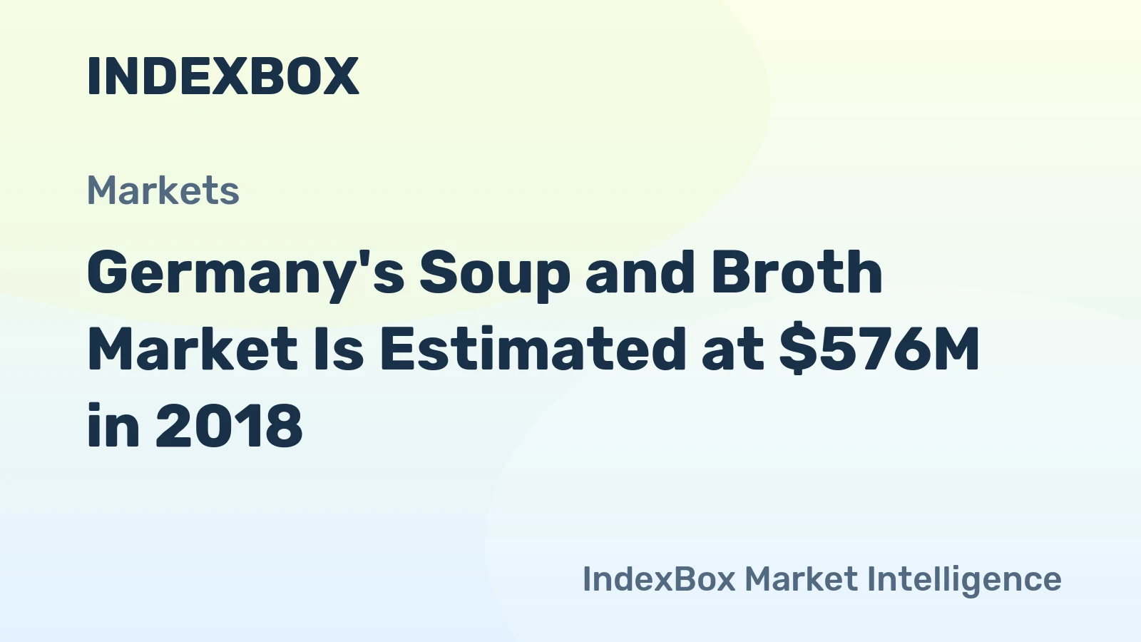 Germany's Soup and Broth Market Is Estimated at $576M in 2018