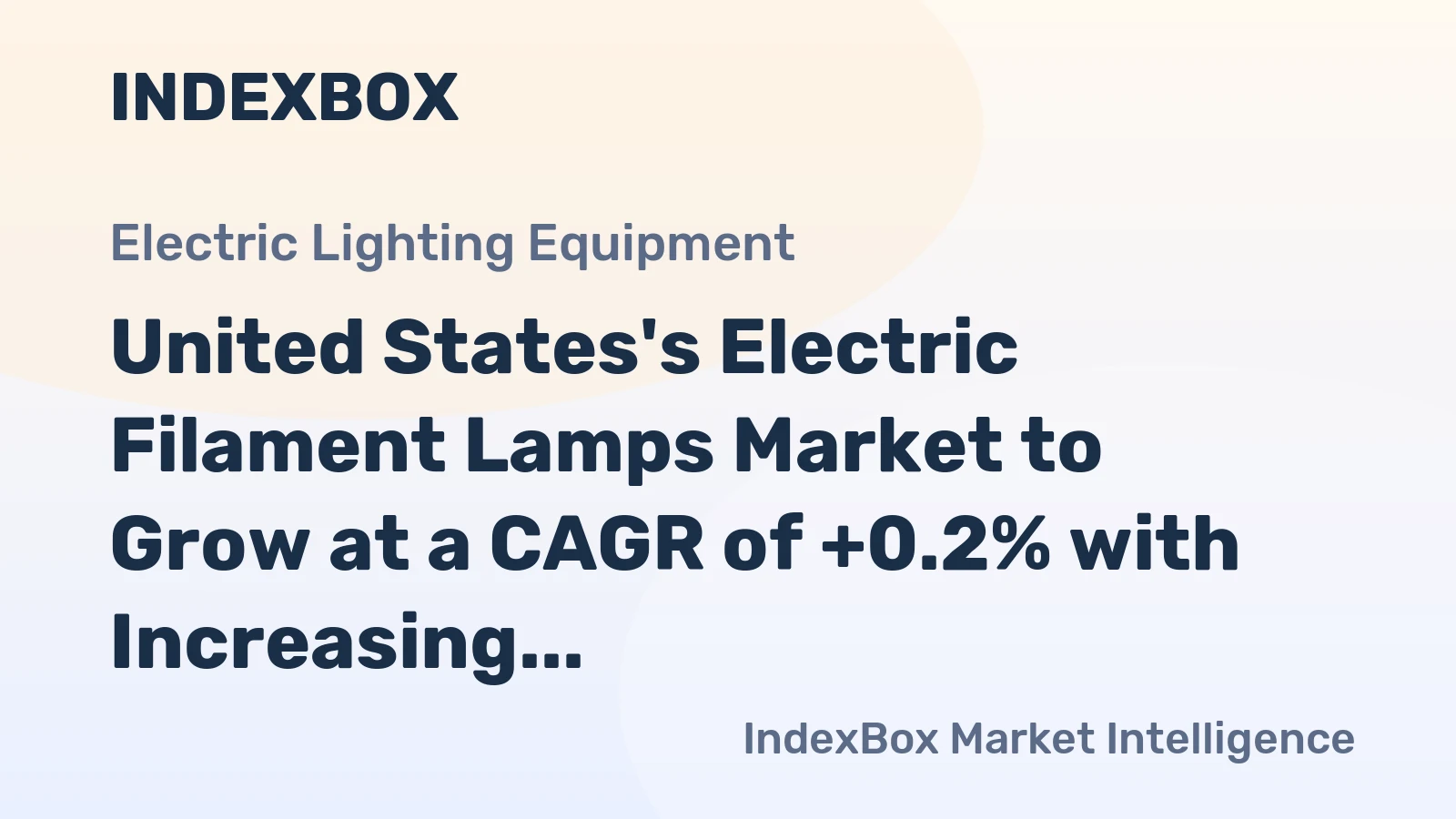 United States's Electric Filament Lamps Market to Grow at a CAGR of +0.2% with Increasing Demand