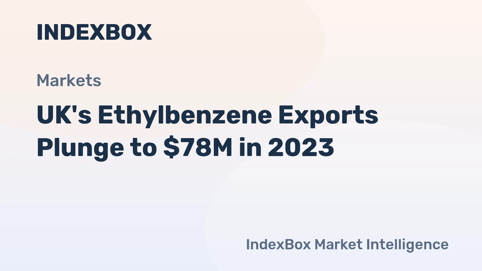 UK's Ethylbenzene Exports Plunge to $78M in 2023