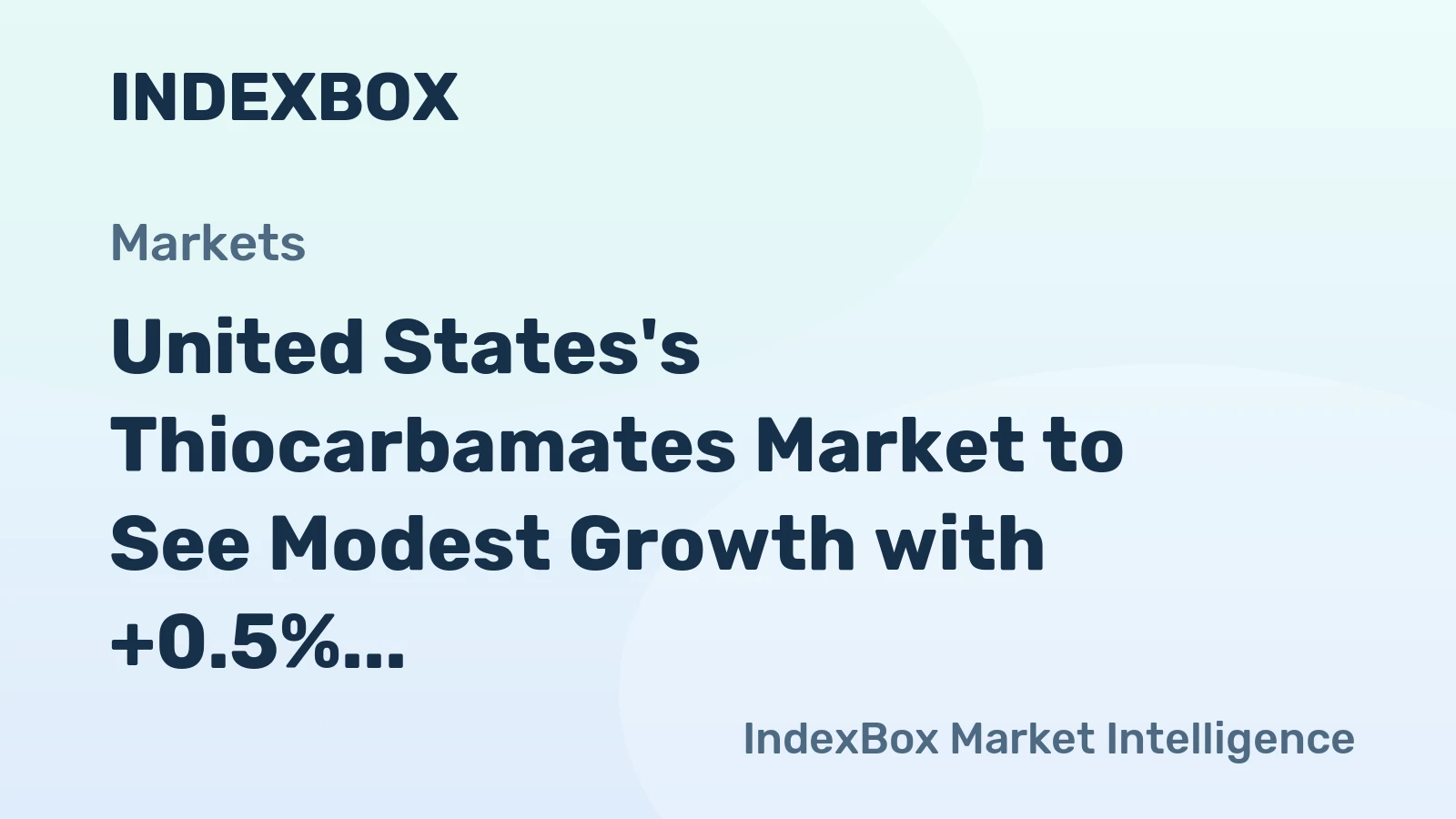 United States's Thiocarbamates Market to See Modest Growth with +0.5% CAGR Through 2035
