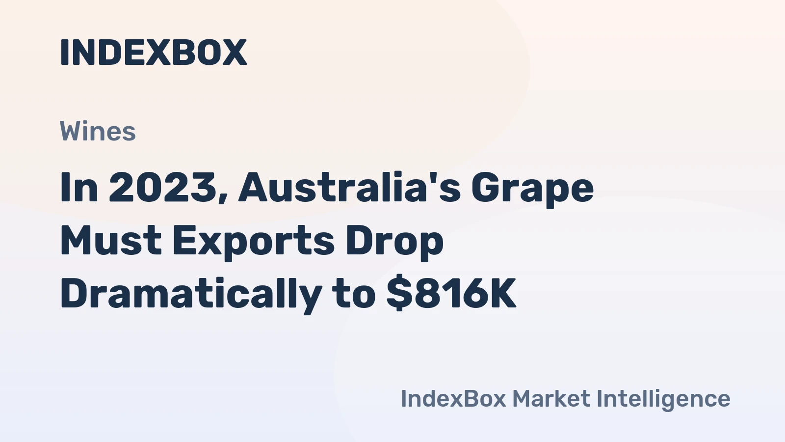 In 2023, Australia's Grape Must Exports Drop Dramatically to $816K
