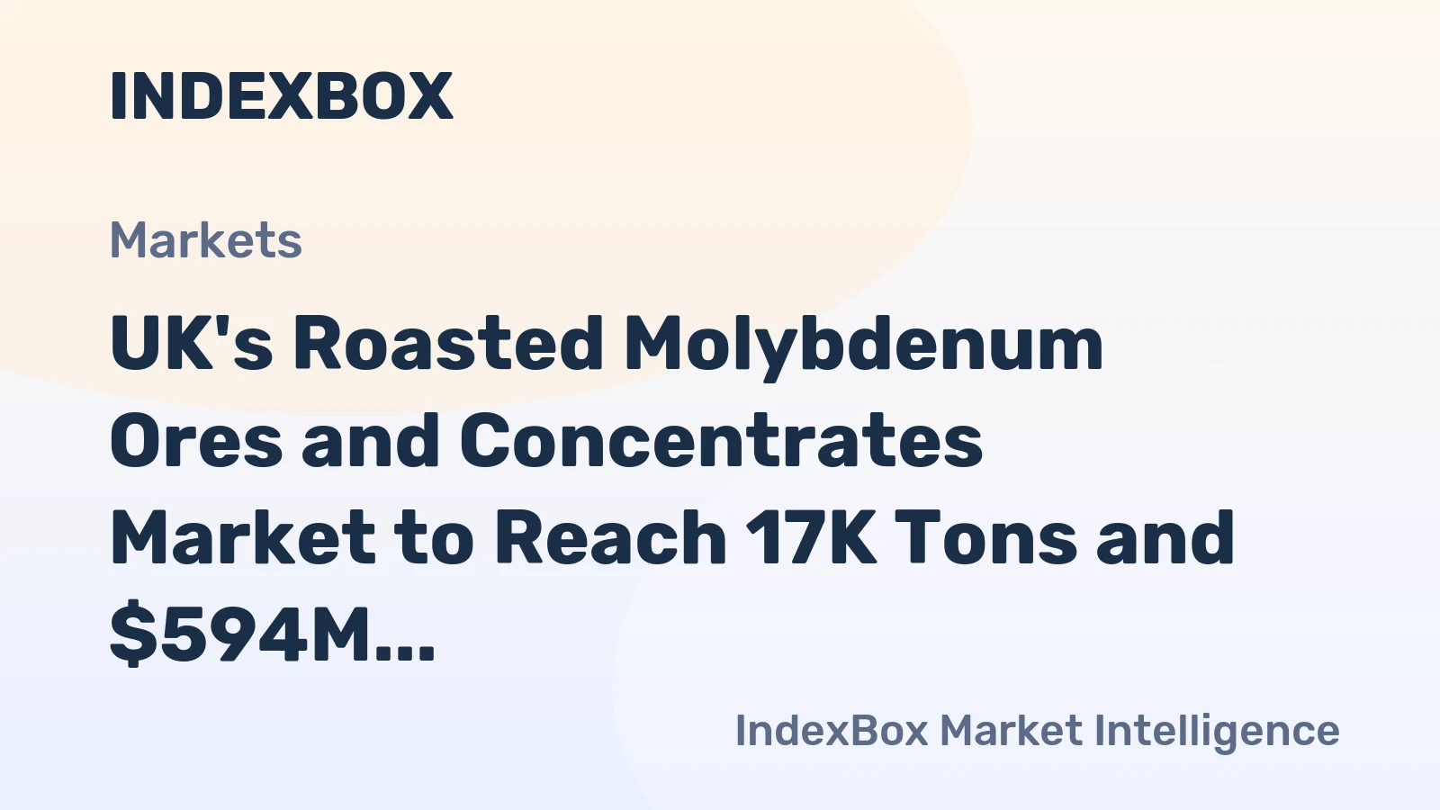 UK's Roasted Molybdenum Ores and Concentrates Market to Reach 17K Tons and $594M by 2035