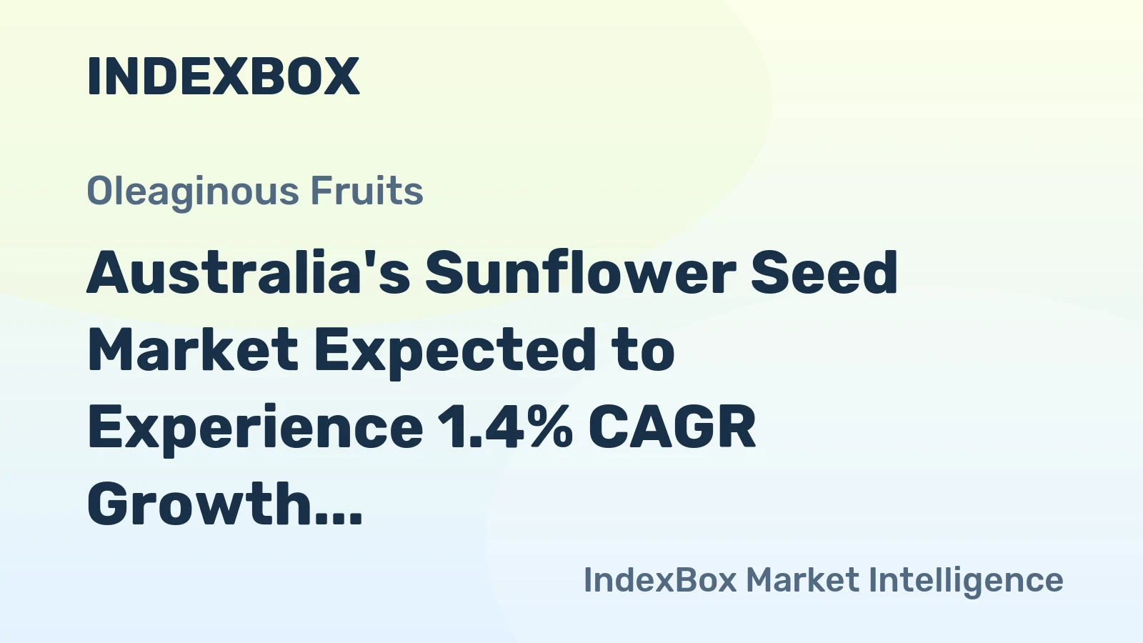 Australia's Sunflower Seed Market Expected to Experience 1.4% CAGR Growth Over Next Decade