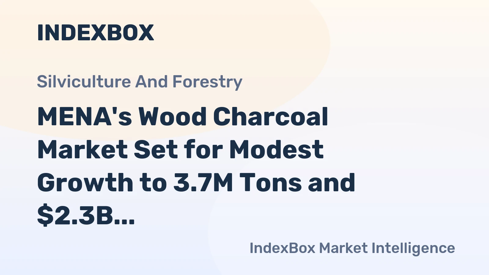 MENA's Wood Charcoal Market Set for Modest Growth to 3.7M Tons and $2.3B by 2035