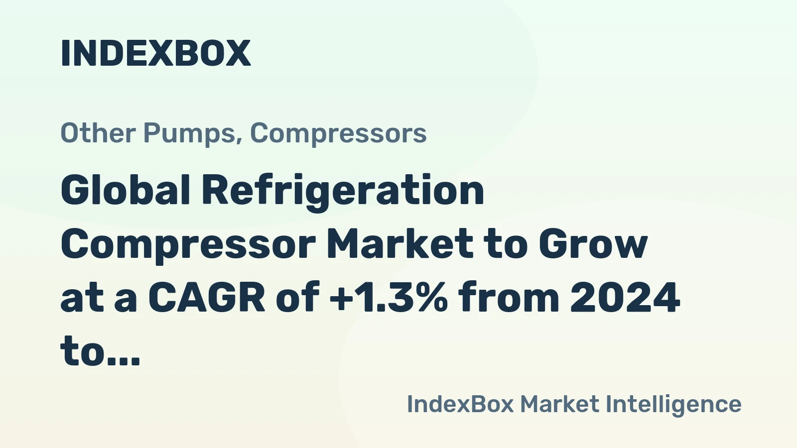 Global Refrigeration Compressor Market to Grow at a CAGR of +1.3% from 2024 to 2035