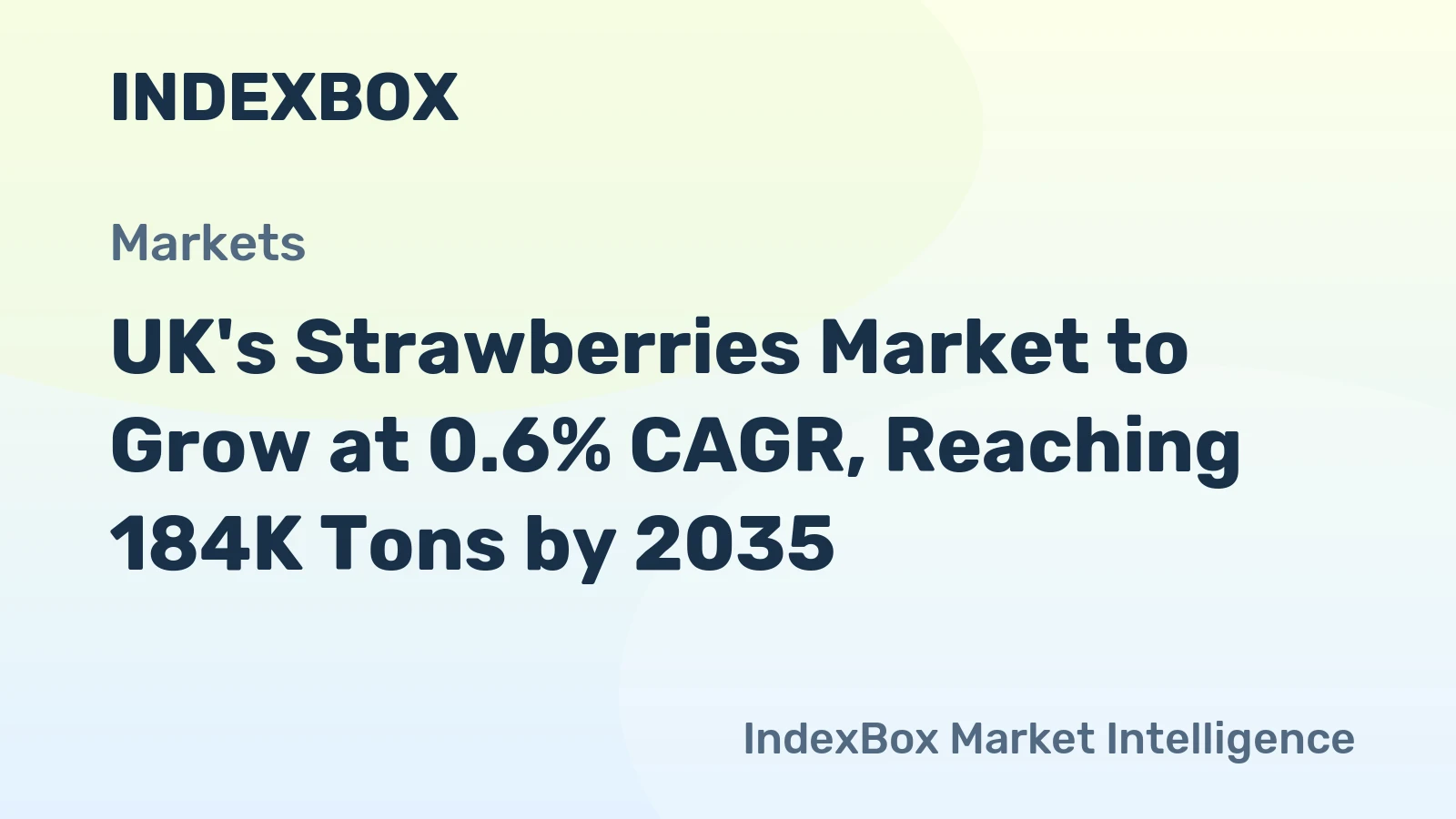 UK's Strawberries Market to Grow at 0.6% CAGR, Reaching 184K Tons by 2035