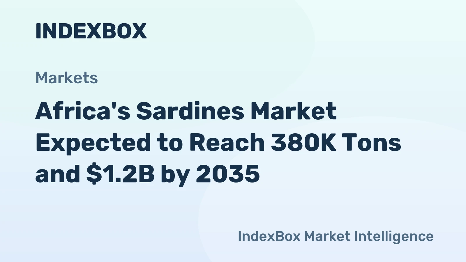 Africa's Sardines Market Expected to Reach 380K Tons and $1.2B by 2035