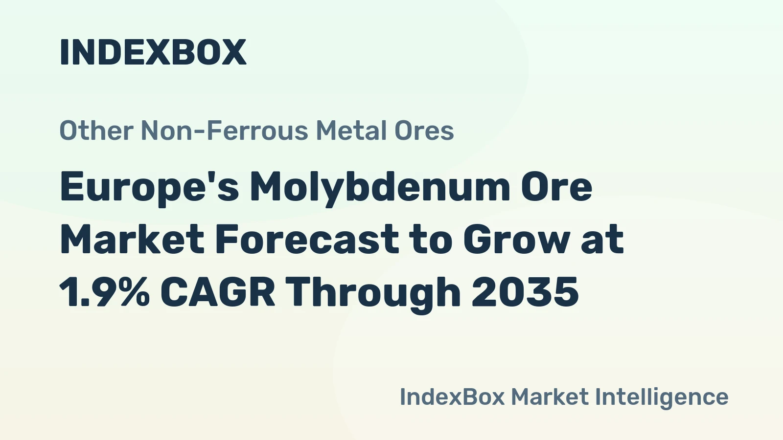 Europe's Molybdenum Ore Market Forecast to Grow at 1.9% CAGR Through 2035