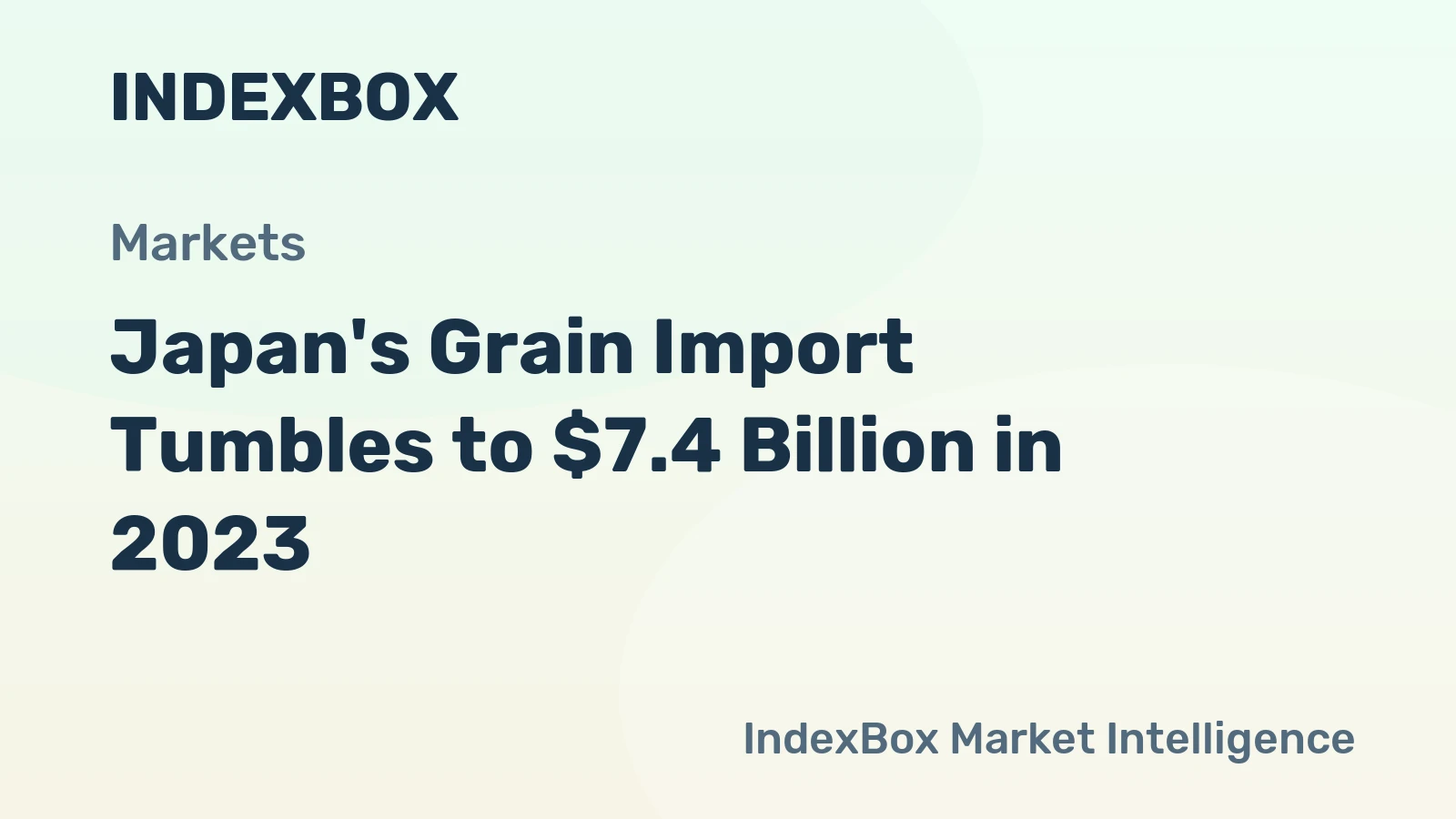 Japan's Grain Import Tumbles to $7.4 Billion in 2023