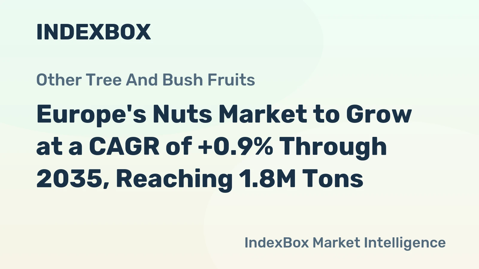 Europe's Nuts Market to Grow at a CAGR of +0.9% Through 2035, Reaching 1.8M Tons