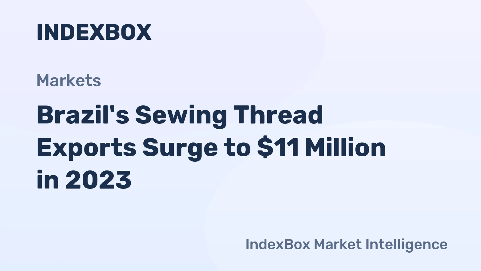 Brazil's Sewing Thread Exports Surge to $11 Million in 2023