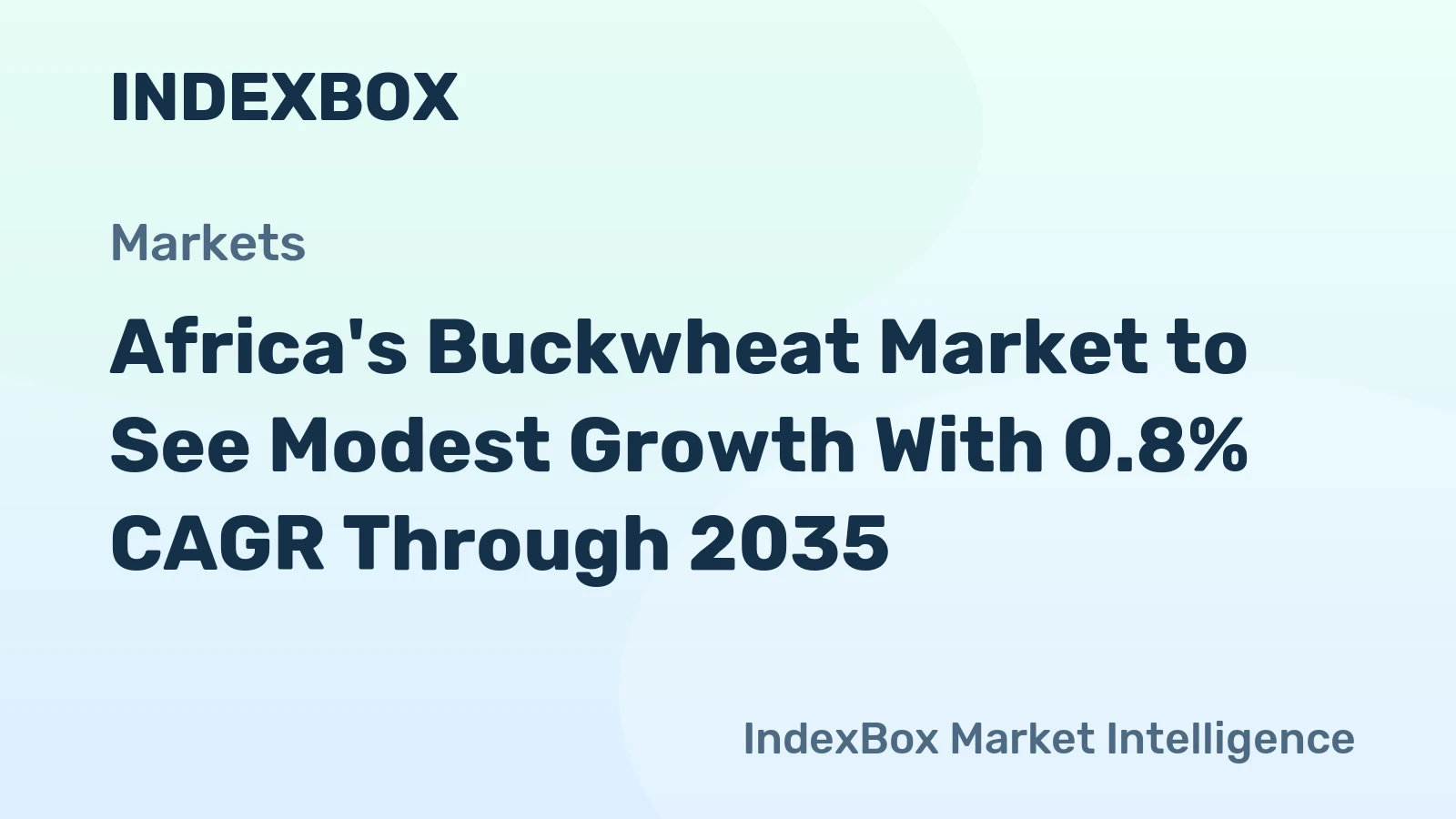 Africa's Buckwheat Market to See Modest Growth With 0.8% CAGR Through 2035
