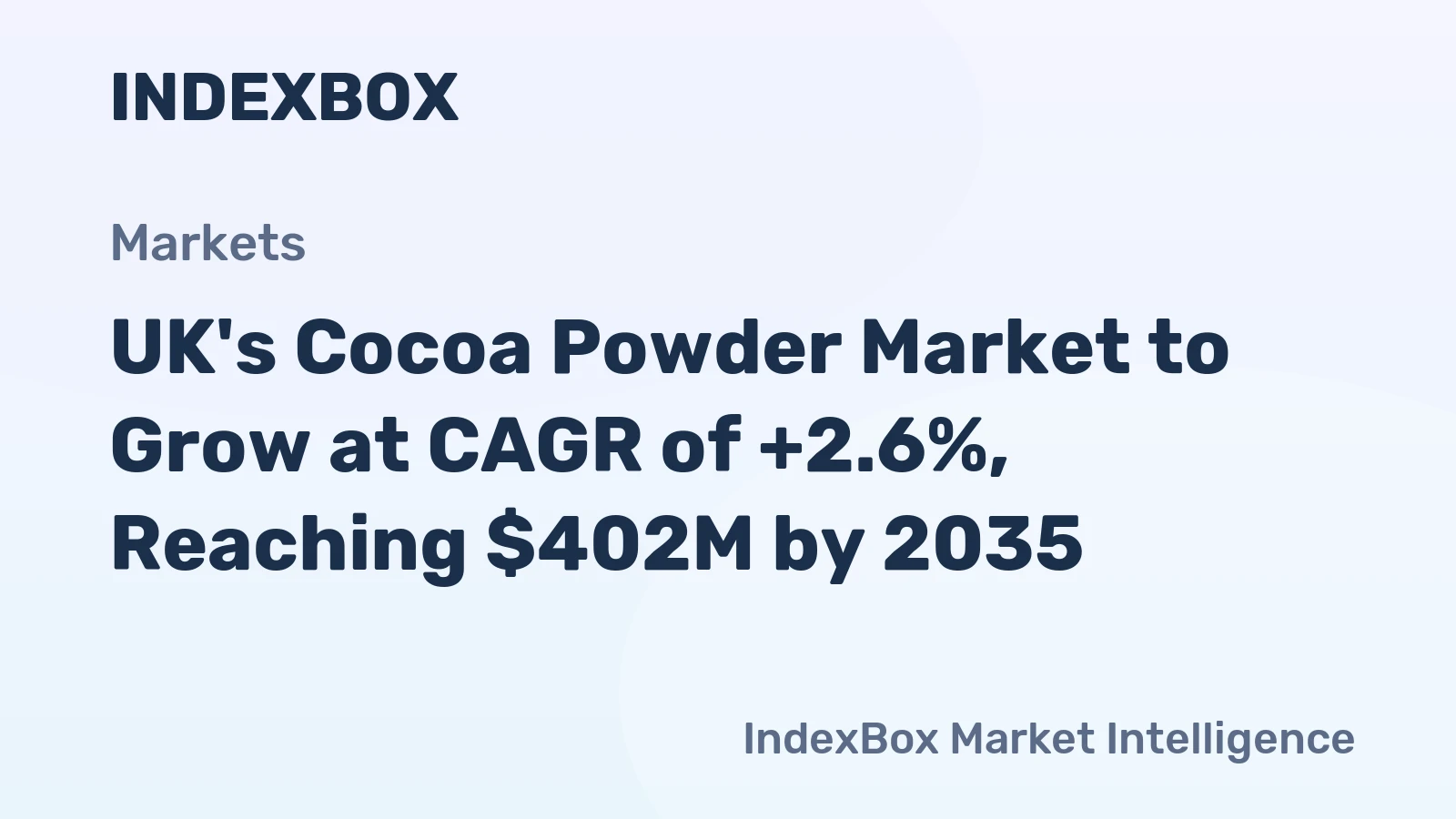 UK's Cocoa Powder Market to Grow at CAGR of +2.6%, Reaching $402M by 2035
