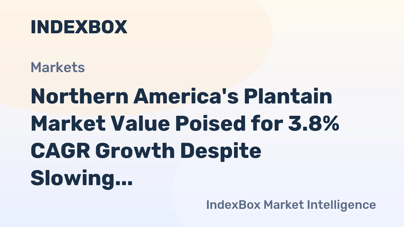 Northern America's Plantain Market Value Poised for 3.8% CAGR Growth Despite Slowing Volume Expansion