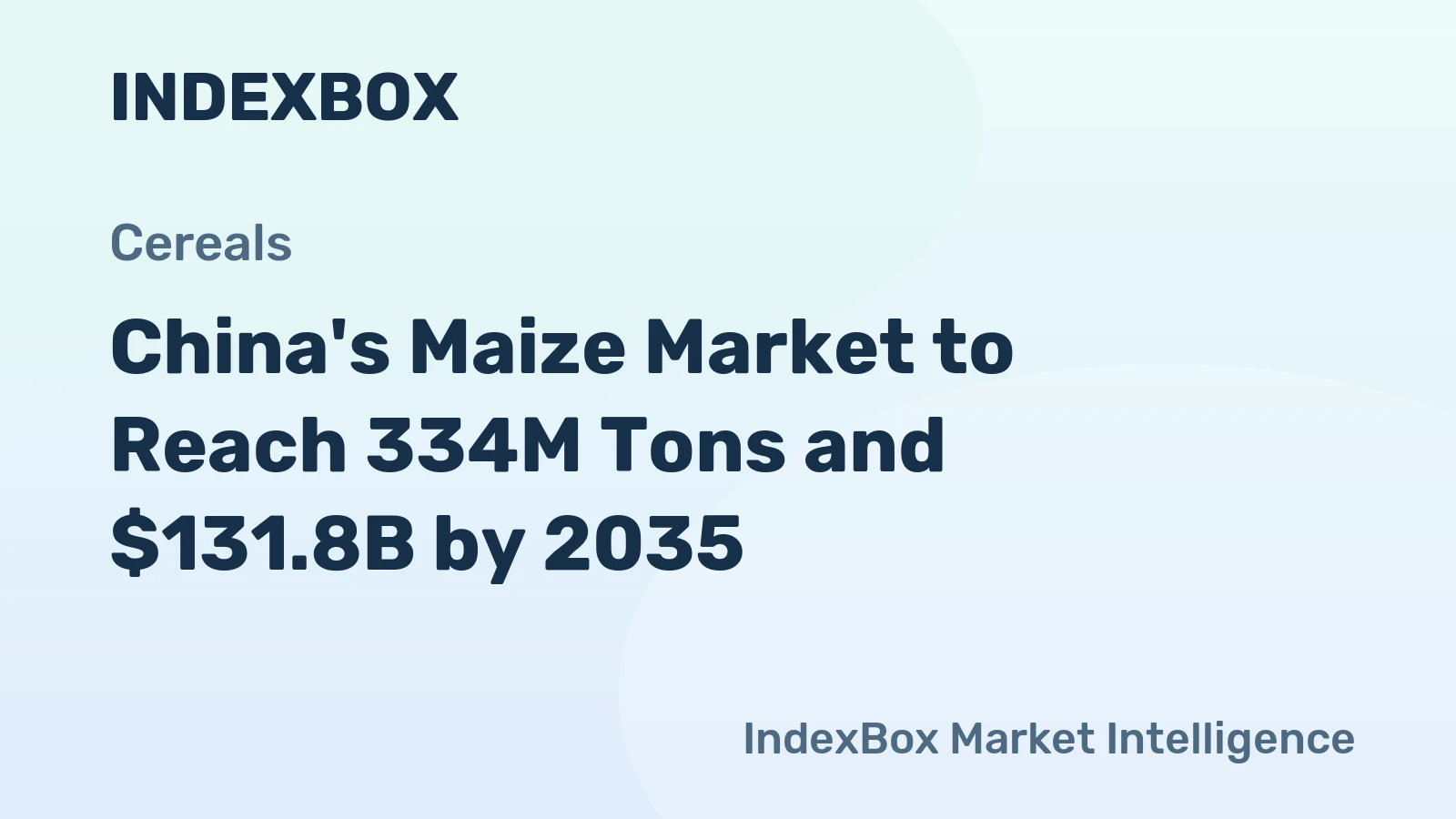 China's Maize Market to Reach 334M Tons and $131.8B by 2035