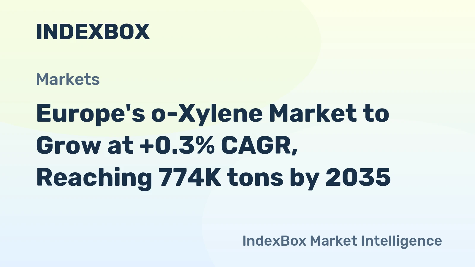Europe's o-Xylene Market to Grow at +0.3% CAGR, Reaching 774K tons by 2035