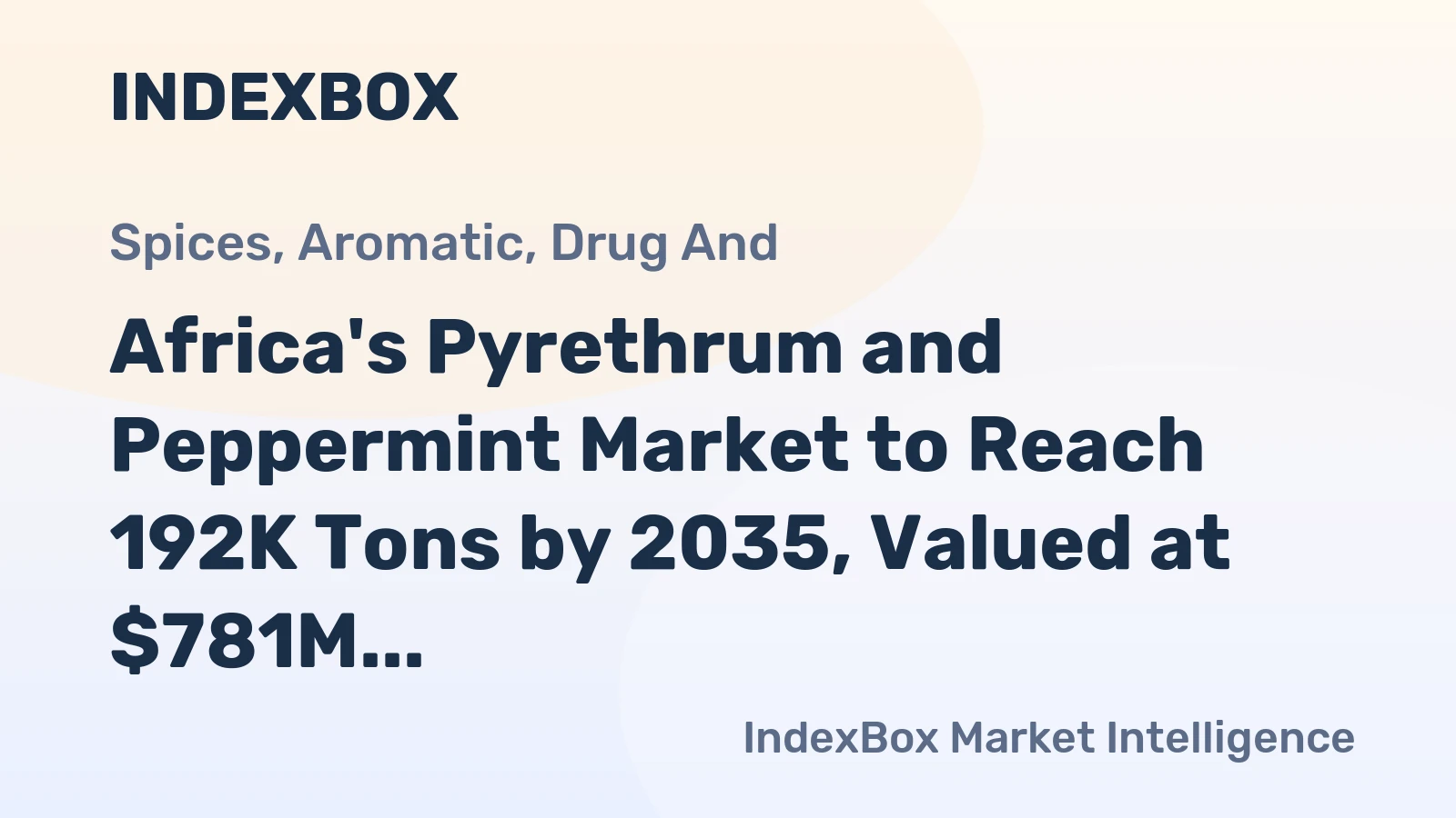 Africa's Pyrethrum and Peppermint Market to Reach 192K Tons by 2035, Valued at $781M