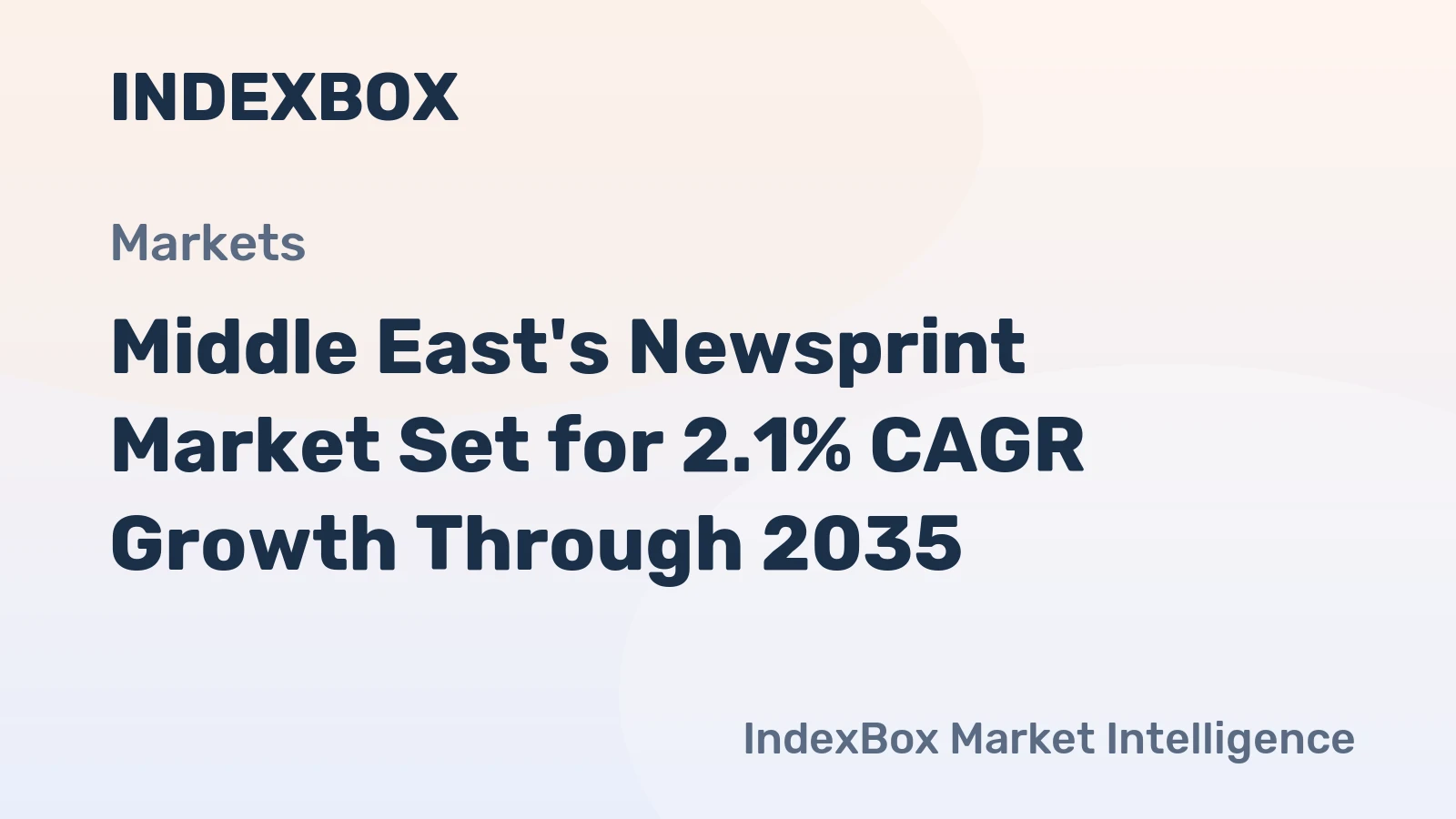Middle East's Newsprint Market Set for 2.1% CAGR Growth Through 2035