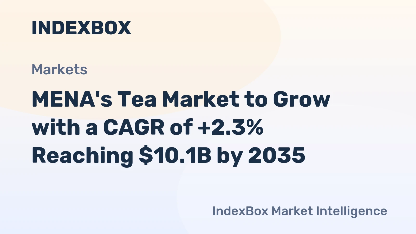 MENA's Tea Market to Grow with a CAGR of +2.3% Reaching $10.1B by 2035