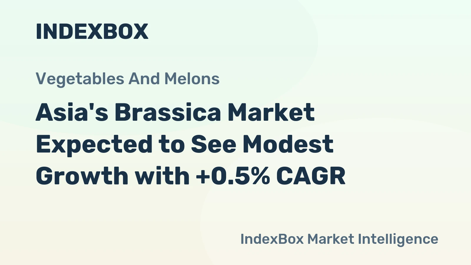 Asia's Brassica Market Expected to See Modest Growth with +0.5% CAGR