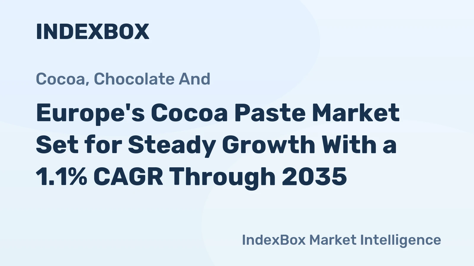 Europe's Cocoa Paste Market Set for Steady Growth With a 1.1% CAGR Through 2035
