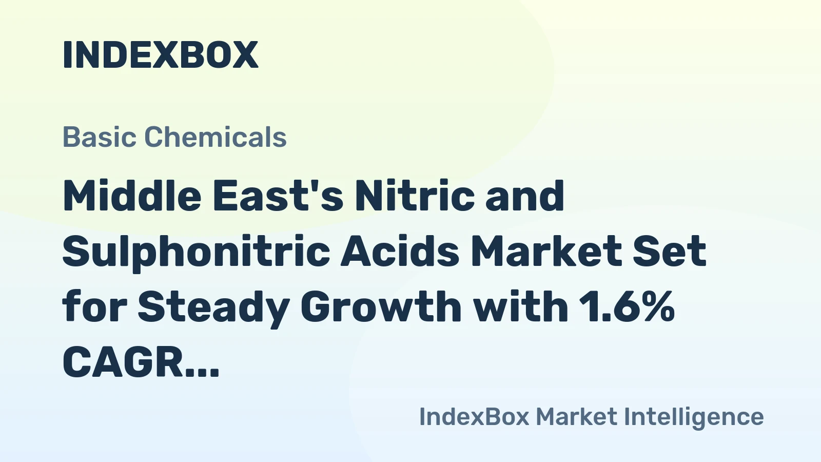 Middle East's Nitric and Sulphonitric Acids Market Set for Steady Growth with 1.6% CAGR in Value