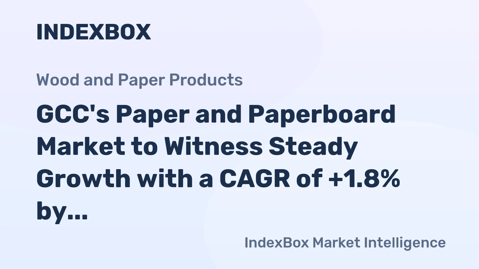 GCC's Paper and Paperboard Market to Witness Steady Growth with a CAGR of +1.8% by 2035