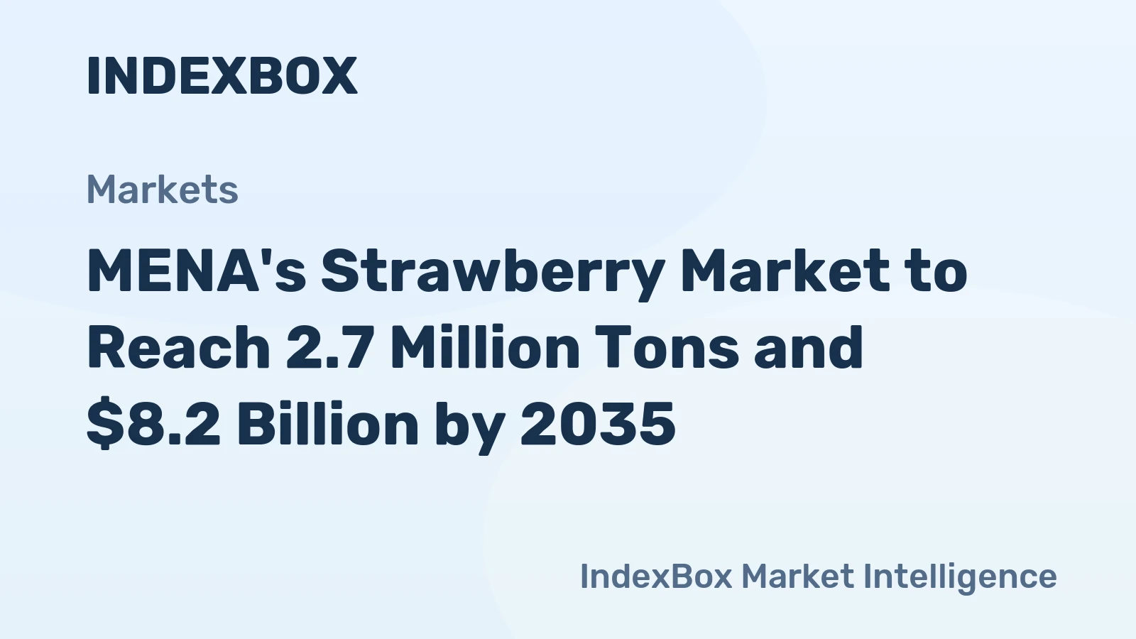 MENA's Strawberry Market to Reach 2.7 Million Tons and $8.2 Billion by 2035