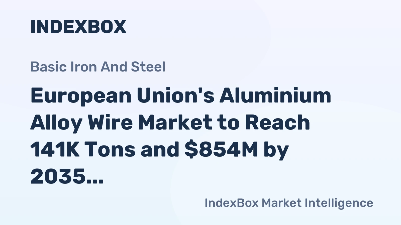 European Union's Aluminium Alloy Wire Market to Reach 141K Tons and $854M by 2035