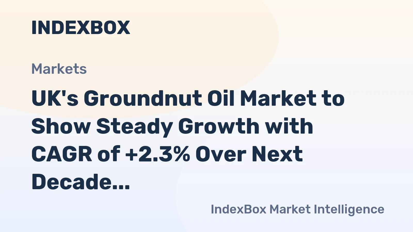 UK's Groundnut Oil Market to Show Steady Growth with CAGR of +2.3% Over Next Decade