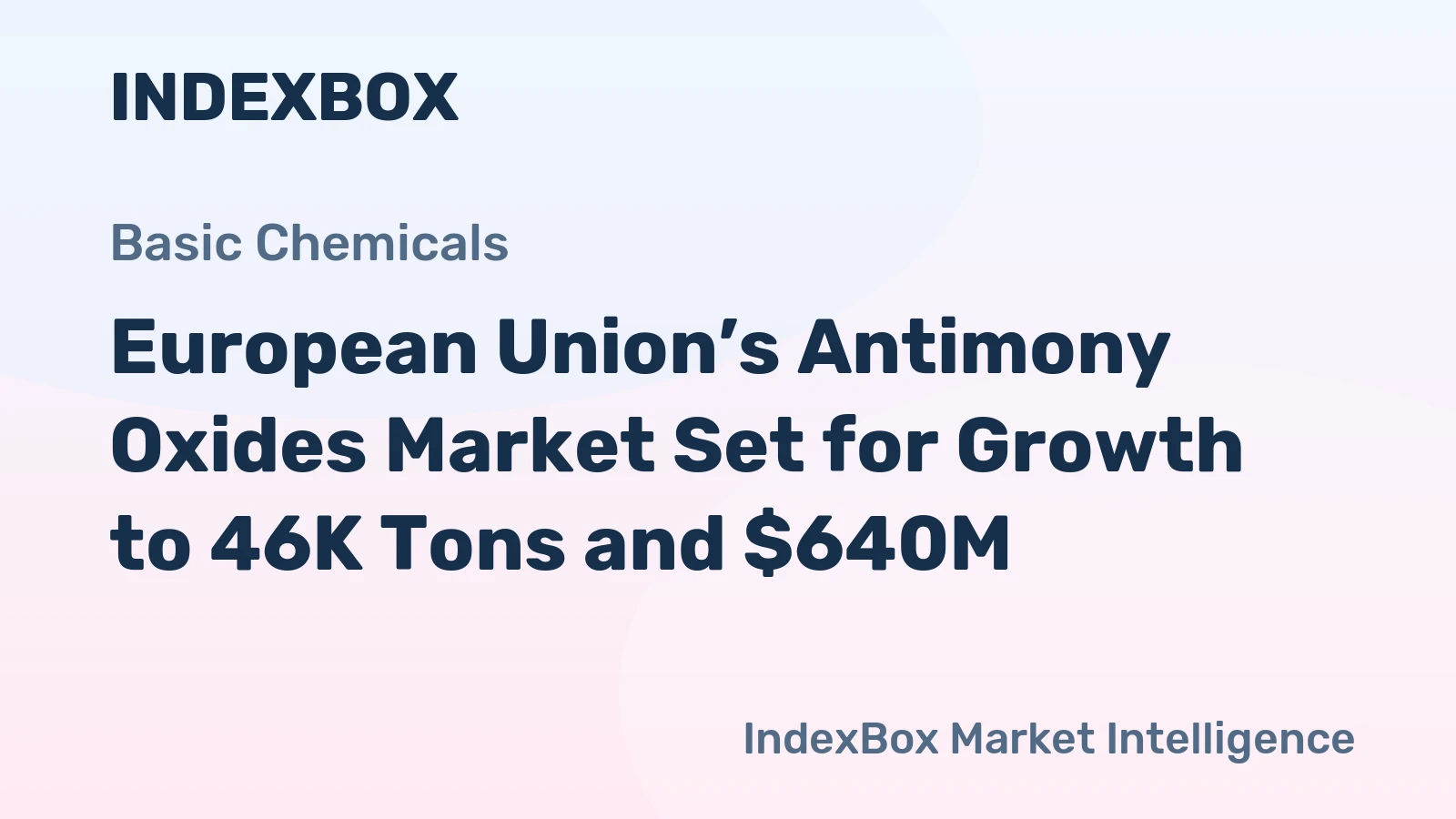 European Union’s Antimony Oxides Market Set for Growth to 46K Tons and $640M