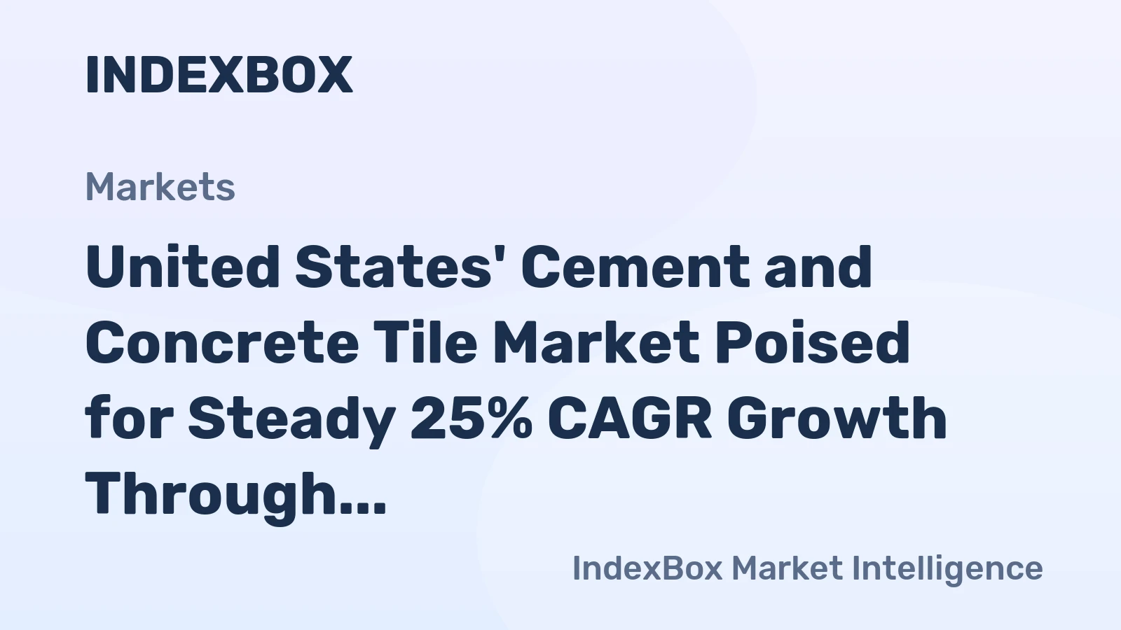 United States' Cement and Concrete Tile Market Poised for Steady 25% CAGR Growth Through 2035