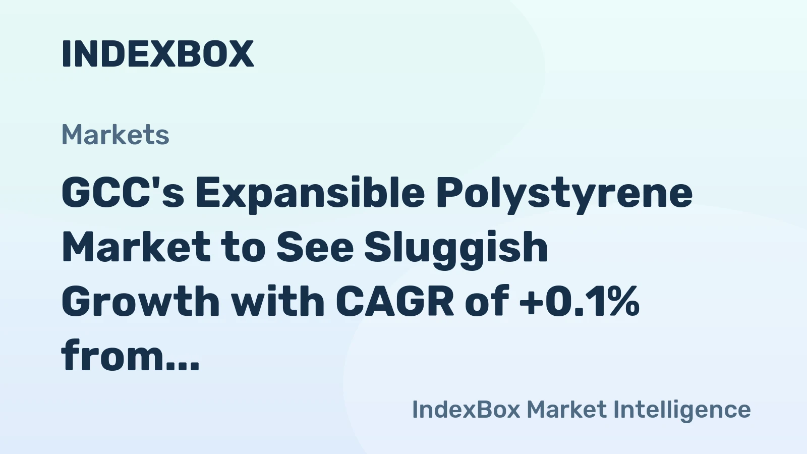 GCC's Expansible Polystyrene Market to See Sluggish Growth with CAGR of +0.1% from 2024 to 2035