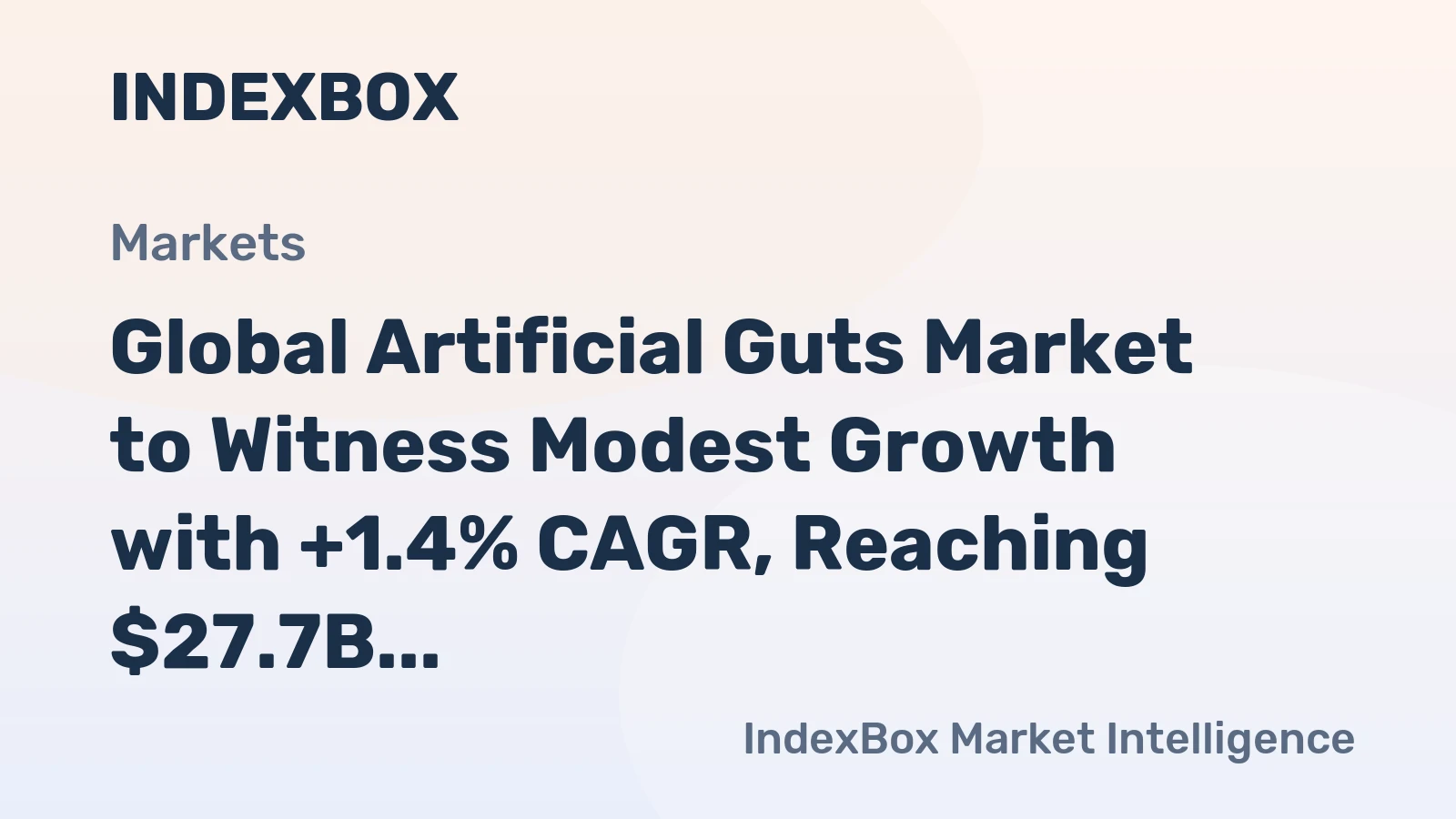 Global Artificial Guts Market to Witness Modest Growth with +1.4% CAGR, Reaching $27.7B by 2035