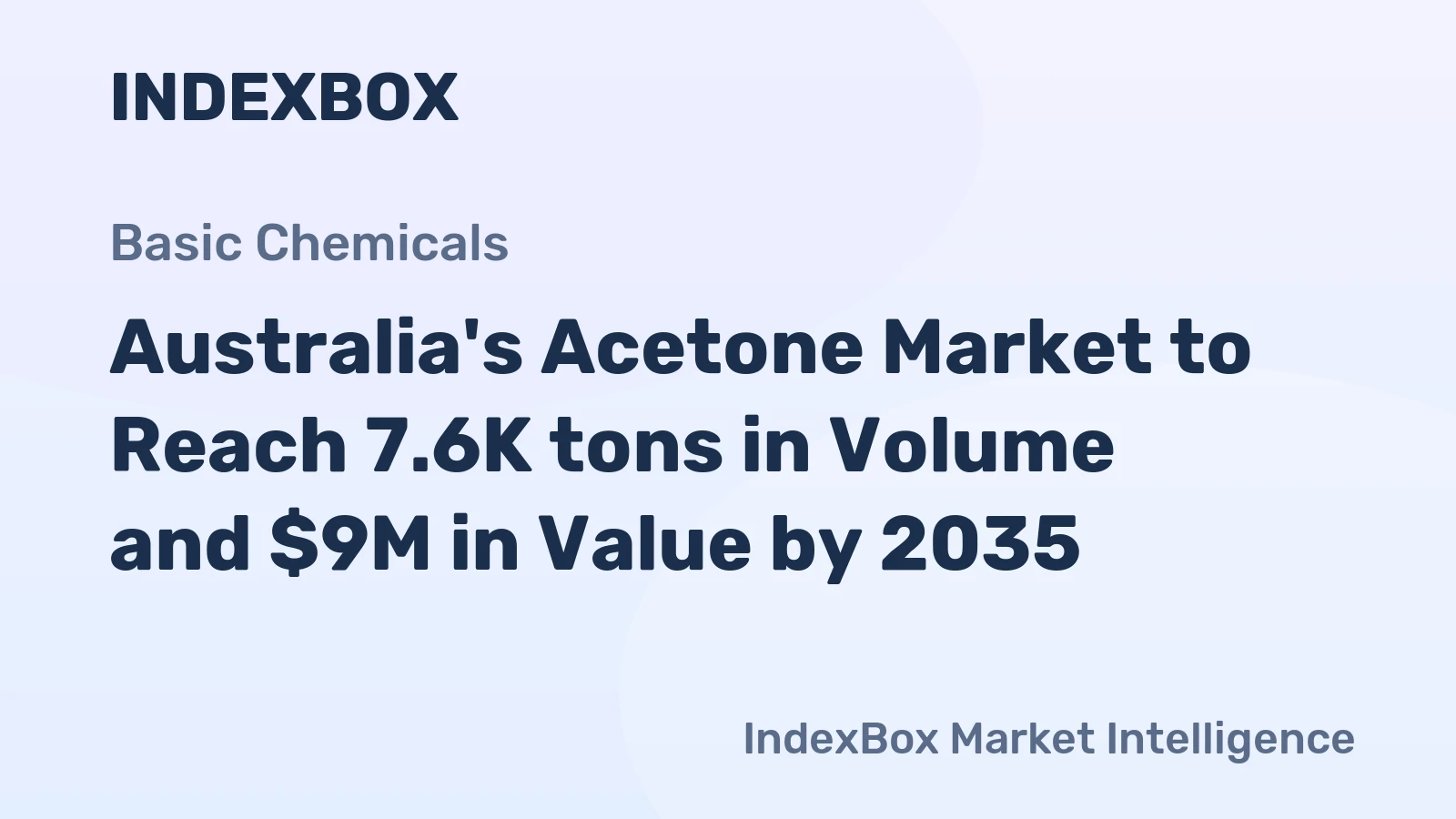 Australia's Acetone Market to Reach 7.6K tons in Volume and $9M in Value by 2035