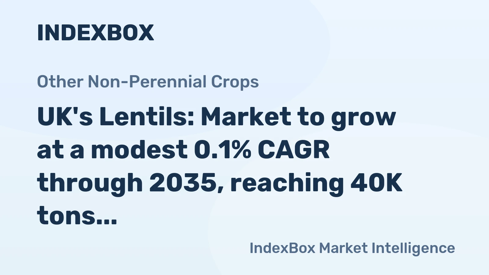 UK's Lentils: Market to grow at a modest 0.1% CAGR through 2035, reaching 40K tons, as demand continues its upward trend.