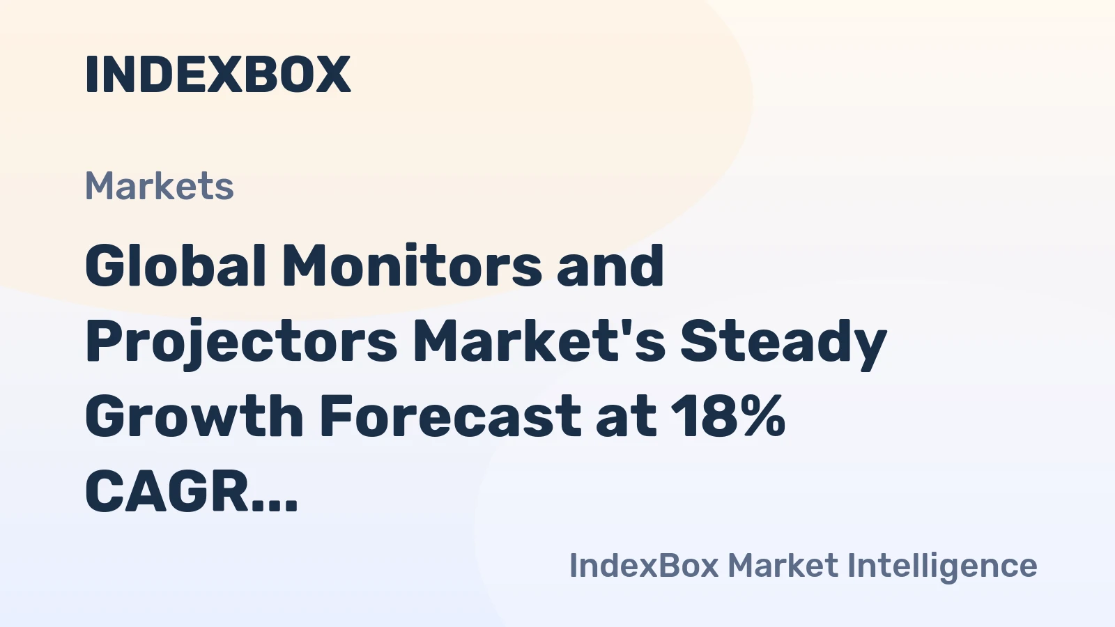 Global Monitors and Projectors Market's Steady Growth Forecast at 18% CAGR Through 2035