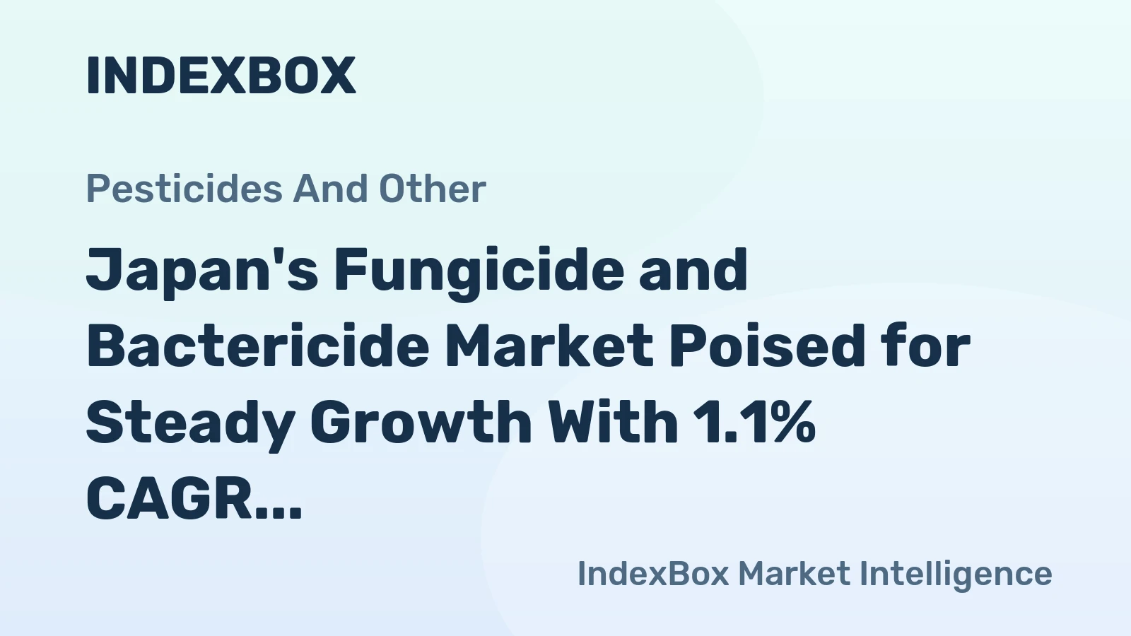 Japan's Fungicide and Bactericide Market Poised for Steady Growth With 1.1% CAGR Through 2035