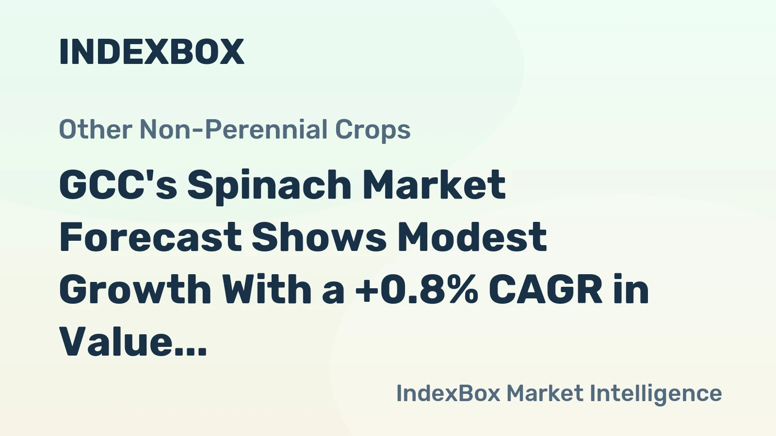 GCC's Spinach Market Forecast Shows Modest Growth With a +0.8% CAGR in Value