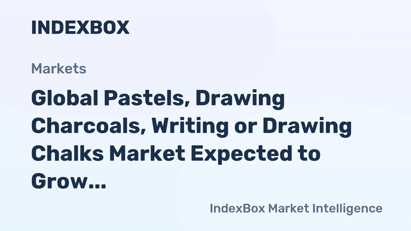 Global Pastels, Drawing Charcoals, Writing or Drawing Chalks Market Expected to Grow at CAGR of +3.2% Through 2035