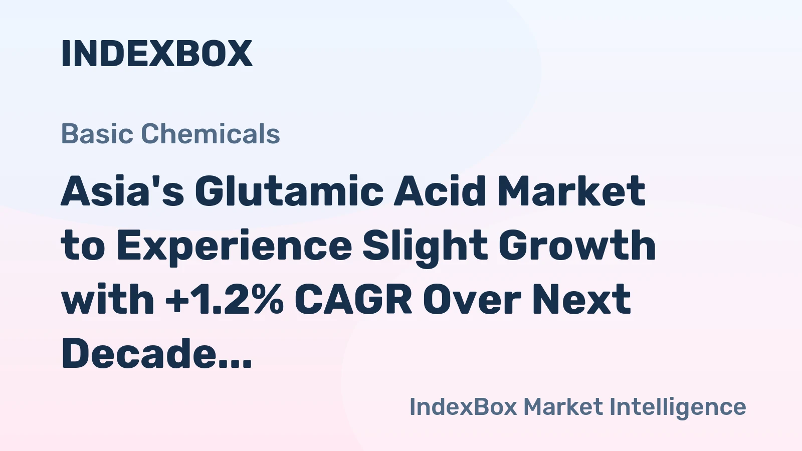 Asia's Glutamic Acid Market to Experience Slight Growth with +1.2% CAGR Over Next Decade