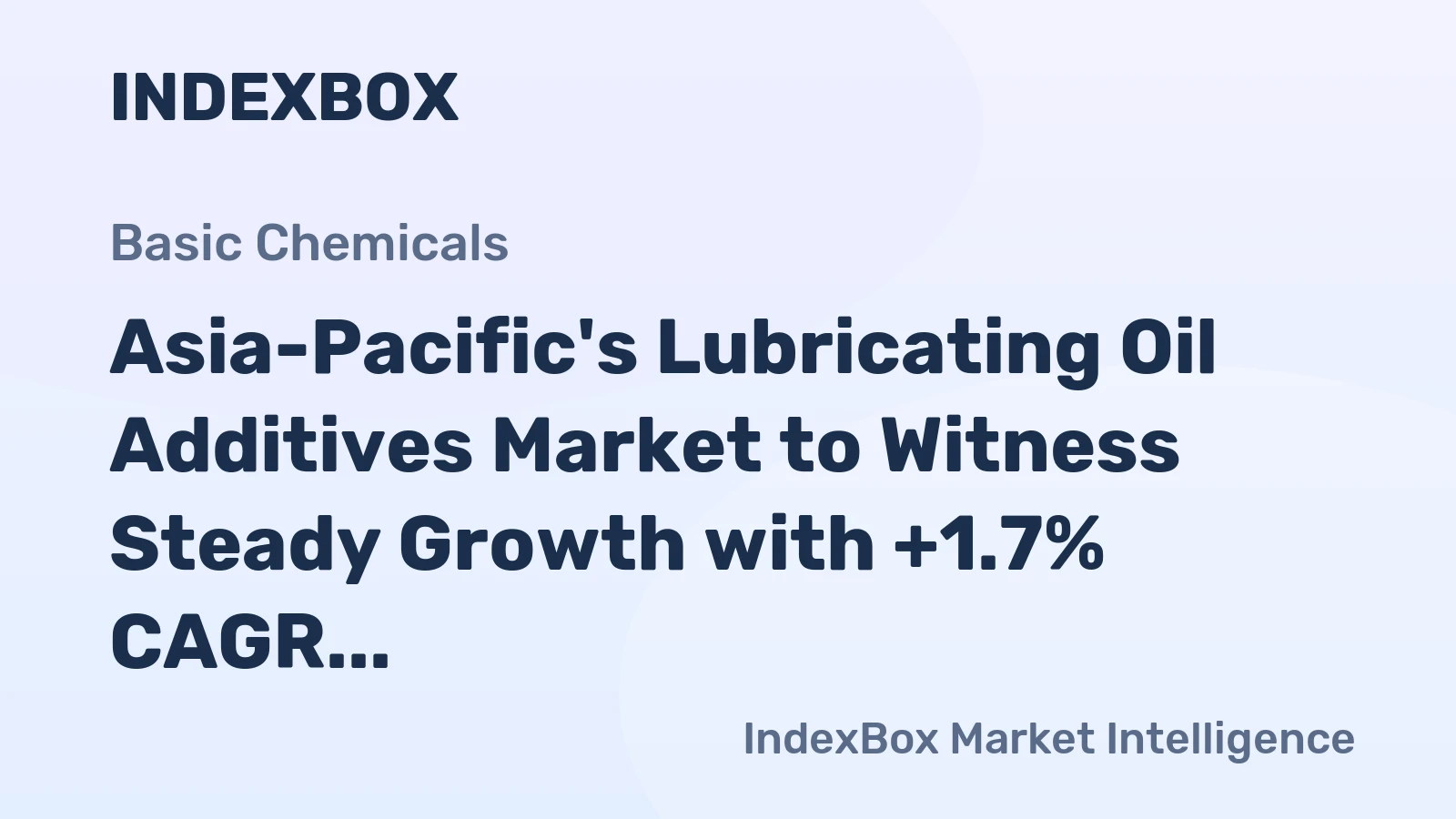 Asia-Pacific's Lubricating Oil Additives Market to Witness Steady Growth with +1.7% CAGR from 2024 to 2035